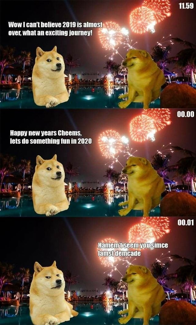 Happy new years Cheems, lets do something fun in 2020 - iFunny