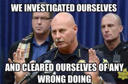 WE INVESTIGATED OURSELVES re AND CLEARED OURSEIVES OF ANY WRONG DOING ...