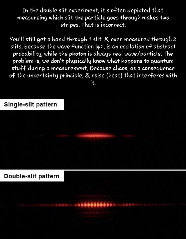 In the double slit experiment, it's often depicted that measureing ...