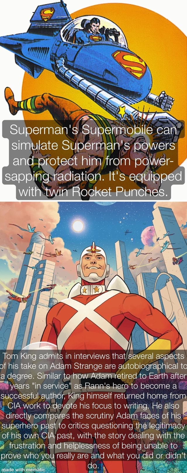 Superman's Supermobile can simulate Superman's powers I and protect him ...