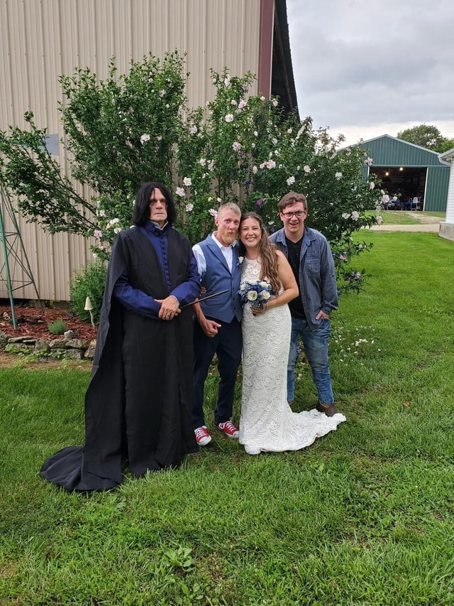 At the wedding, being serious in the goofy pic - iFunny