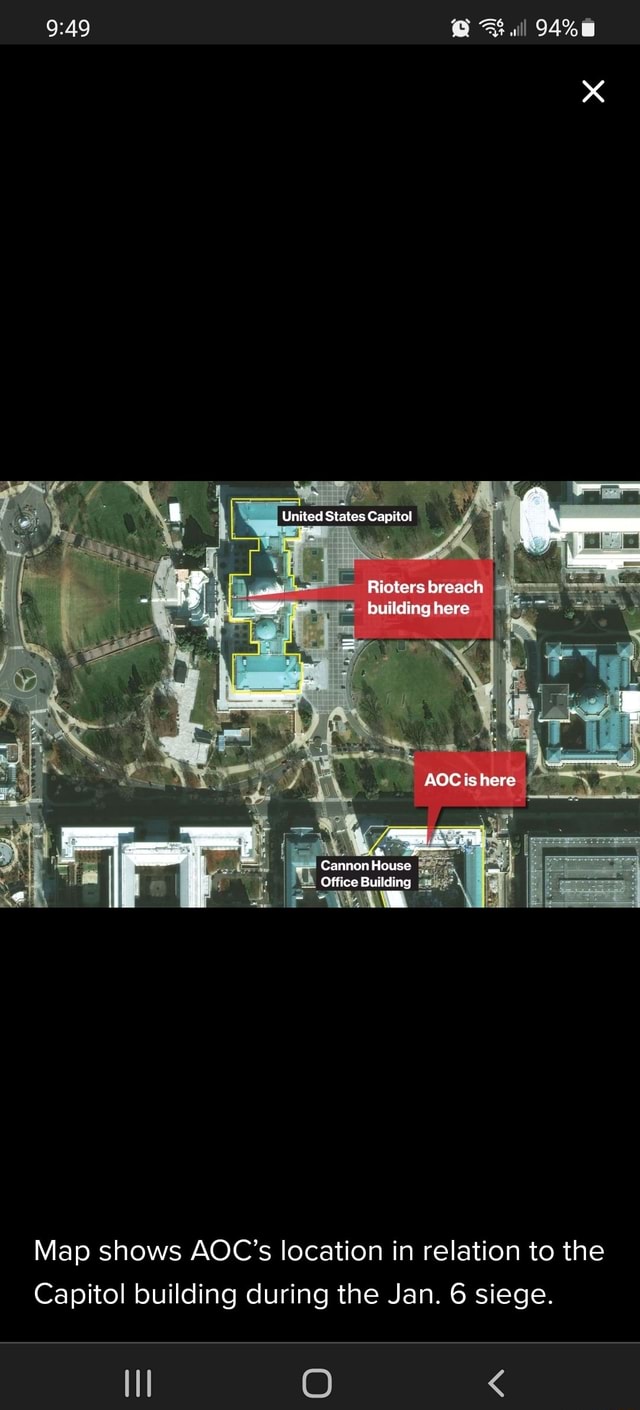 States Capitol - Rioters breach building here Cannon House Map shows ...