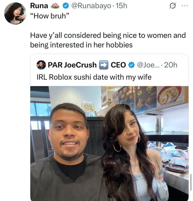 Runa @Runabayo: "How bruh" Have y'all considered being nice to women ...