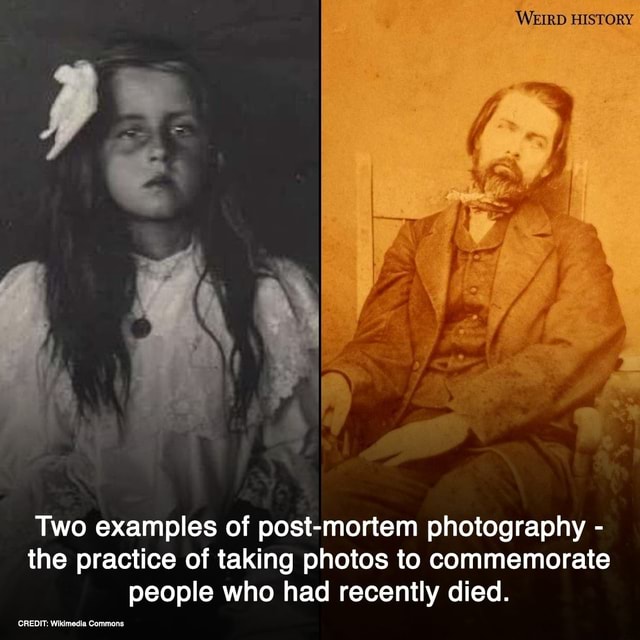 'WEIRD HISTORY Two examples of post-mortem photography - the practice ...