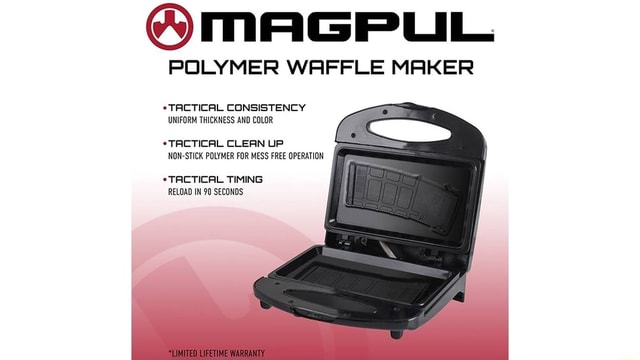 POLYMER WAFFLE MAKER *TACTICAL CONSISTENCY 'UNIFORM THICKNESS AND COLOR ...
