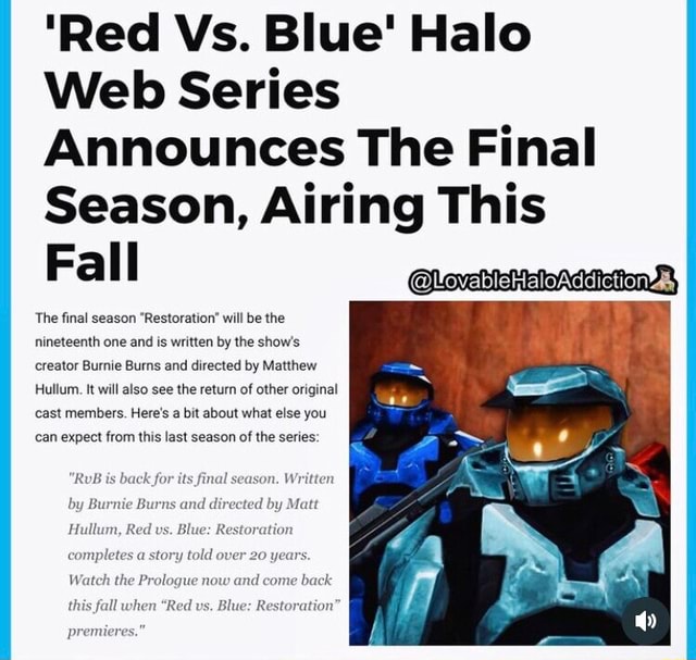 'Red Vs. Blue' Halo Web Series Announces The Final Season, Airing This ...
