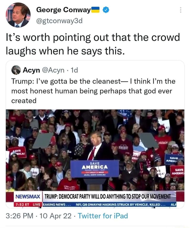 Tangerine Tyrant - fi George @gtconway3d It's worth pointing out that ...