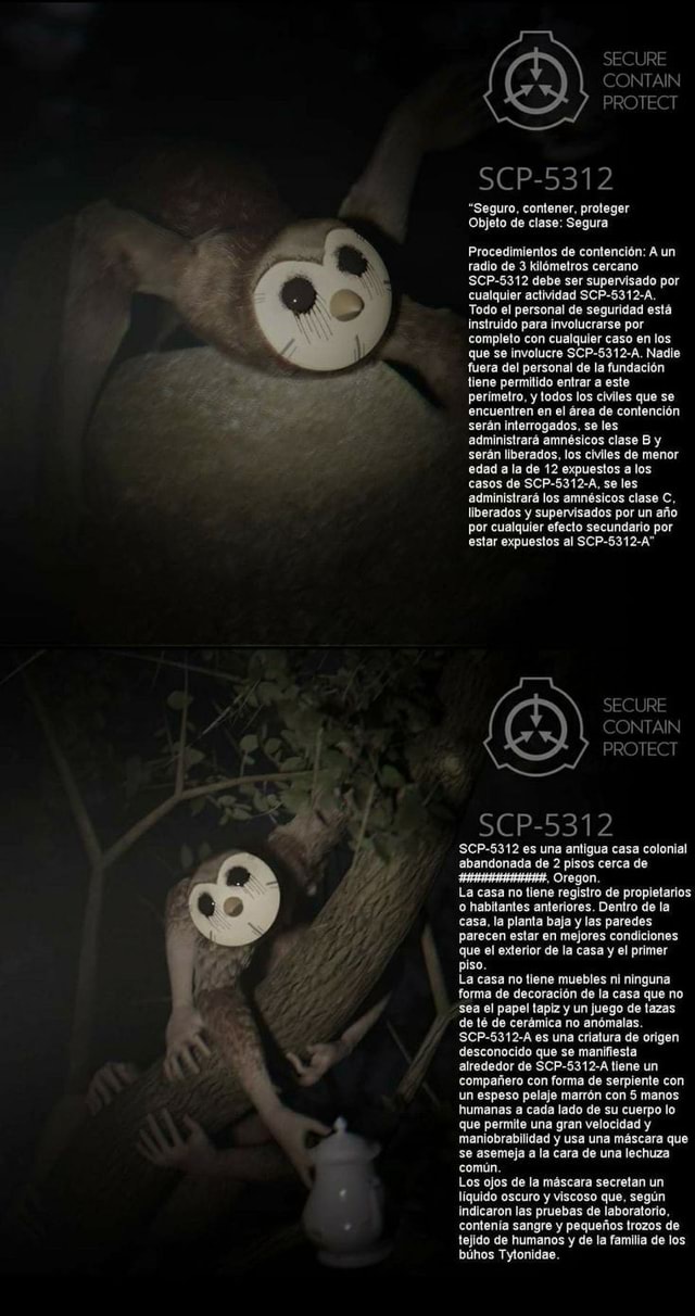 SCP-5312 "Seguro, contener, proteger Procedimientos de contencin: A un ...
