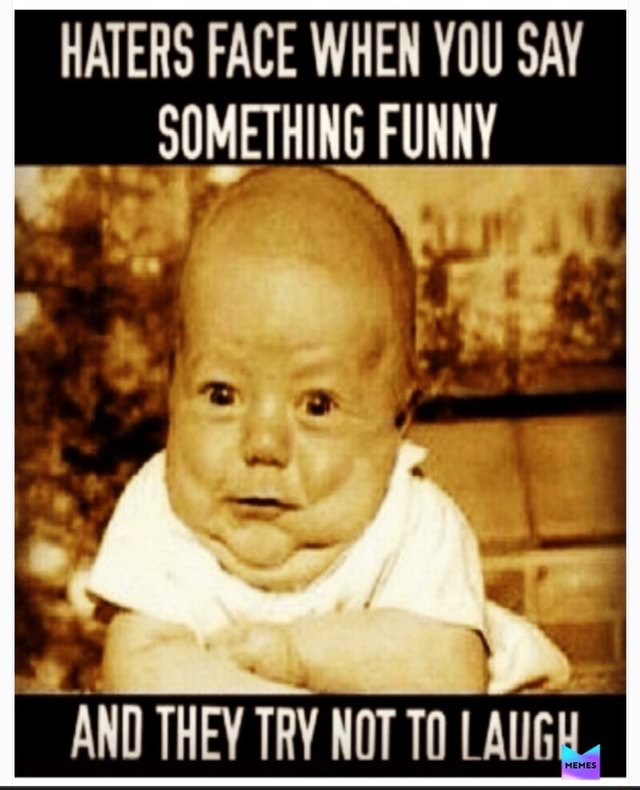 HATERS FACE WHEN YOU SAY SOMETHING FUNNY AND THEY TRY NOT LAU - iFunny