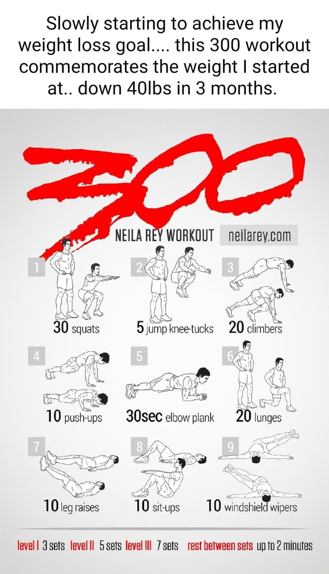 Slowly starting to achieve my weight loss goal.... this 300 workout ...