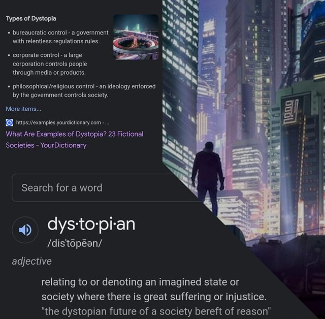 Types of Dystopia bureaucratic control - a government with relentless ...