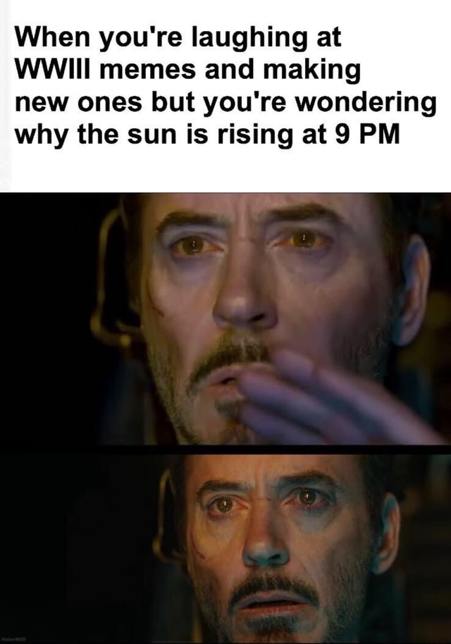 When you're laughing at WWIII memes and making new ones but you're ...