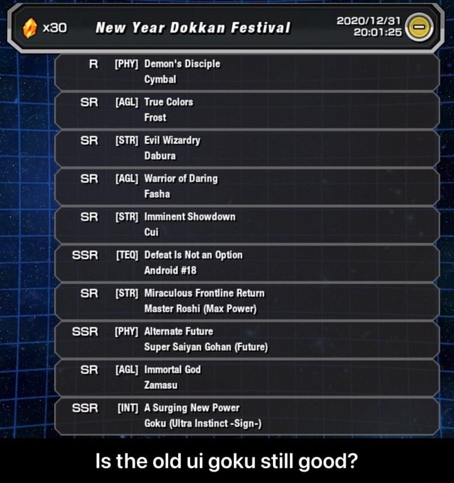 @ New Year Dokkan Festival Demon's Disciple Cymbal SR [AGL] True Colors ...