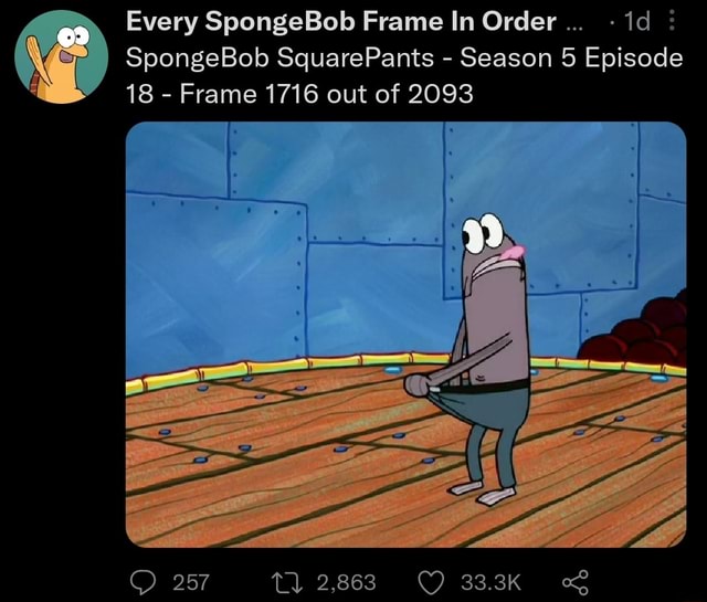 Every SpongeBob Frame In Order - id : SpongeBob SquarePants - Season 5 ...