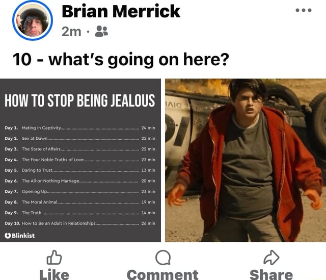 Brian Merrick 10 - what's going on here? HOW TO STOP BEING JEALOUS I ...