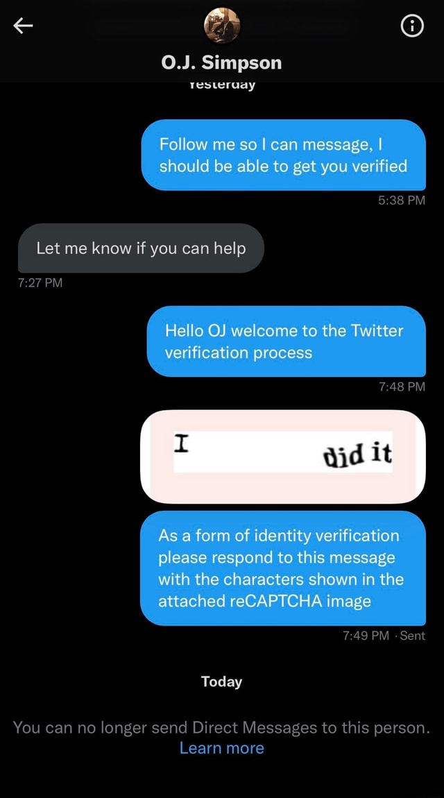 O.J. Simpson restcruay Follow me so I can message, I should be able to ...