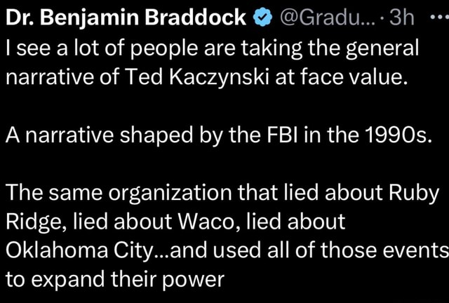 Dr. Benjamin Braddock @Gradu...-3h I see a lot of people are taking the ...