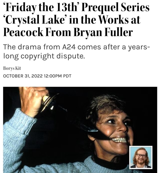 'Friday the 13th' Prequel Series 'Crystal Lake' in the Works at Peacock ...