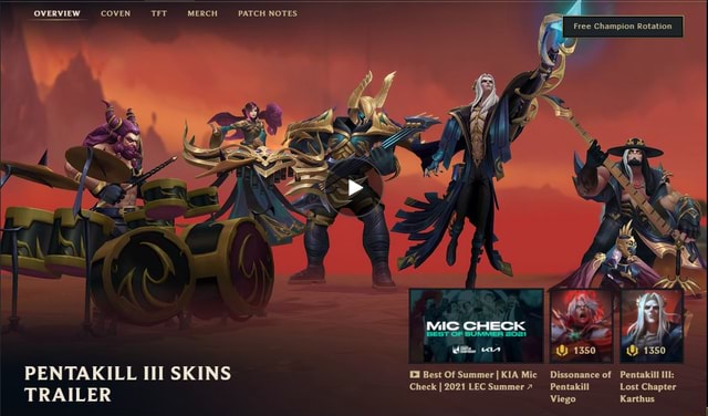 OVERVIEW COVEN TFT NOTES. Free Champion Rotation MIc CHECK PENTAKILL ...