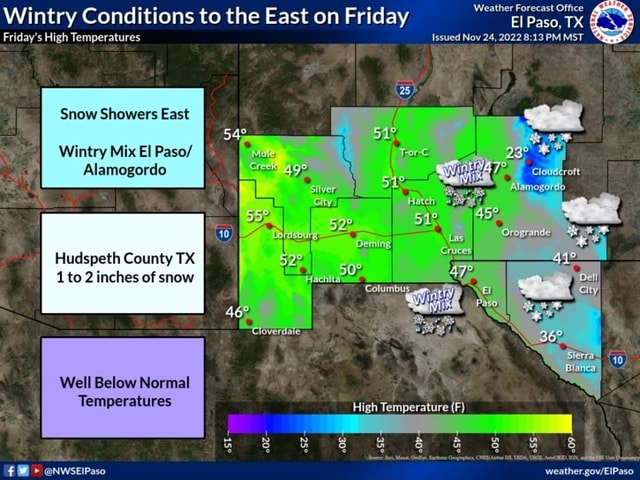 Wintry Conditions to the East on Fr Weather Forecast Office Paso, TX ...