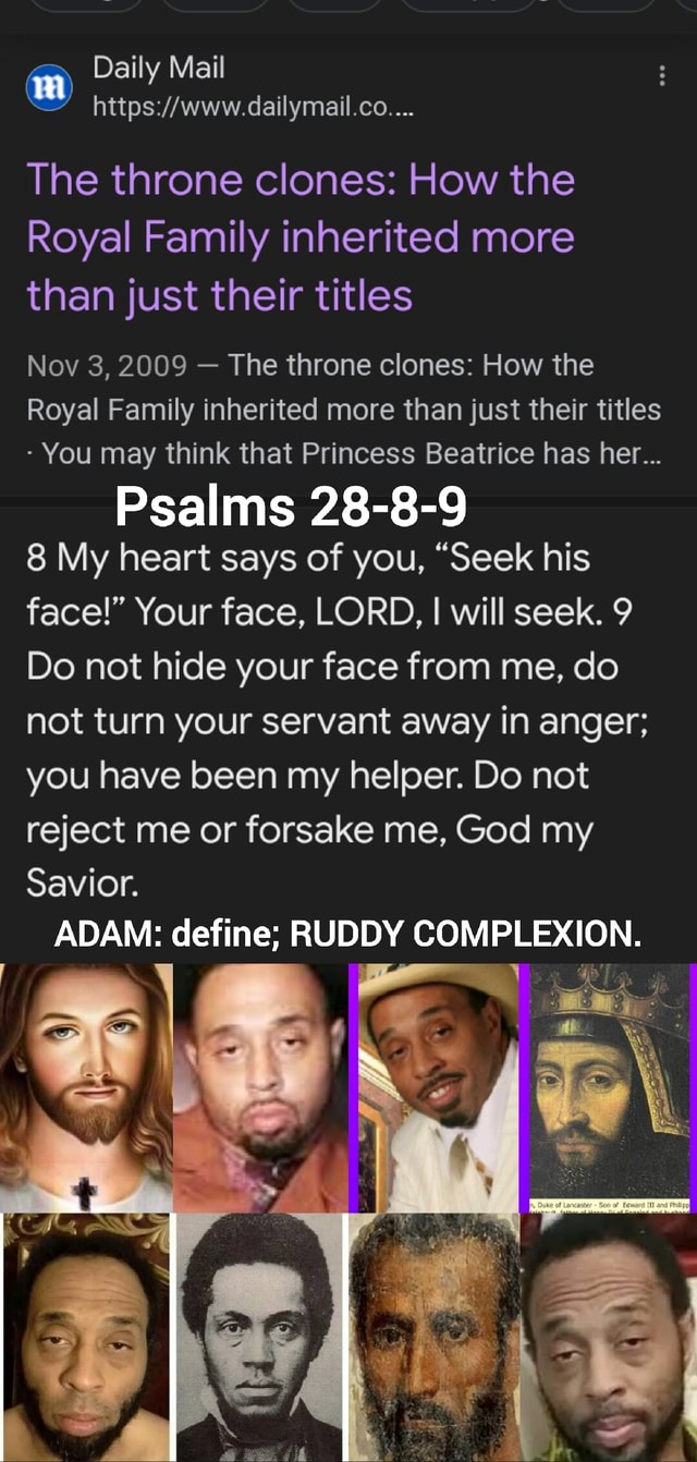 Daily Mail The throne clones: How the Royal Family inherited more than ...