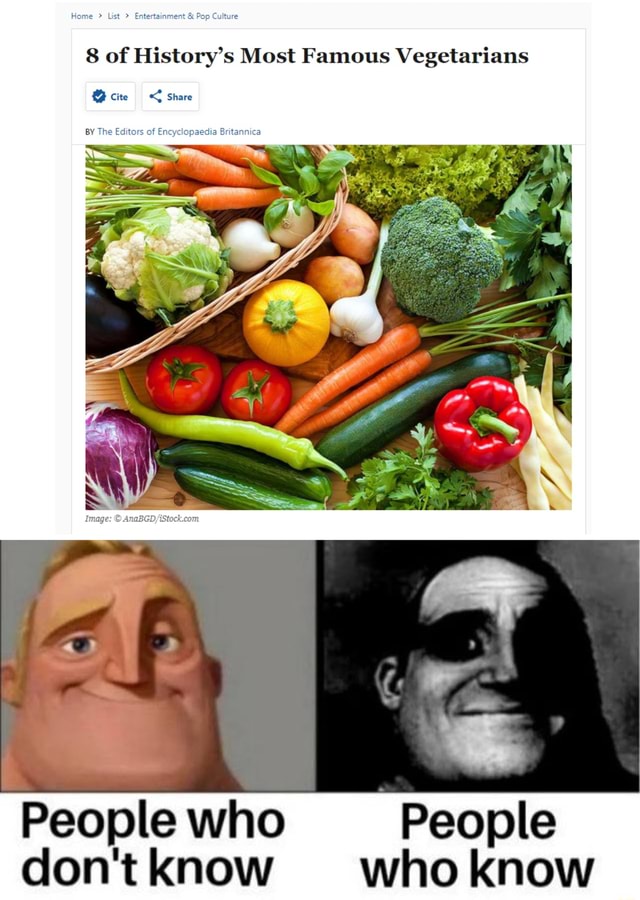 8 of History's Most Famous Vegetarians BY The Editors of Encyciopaedia ...