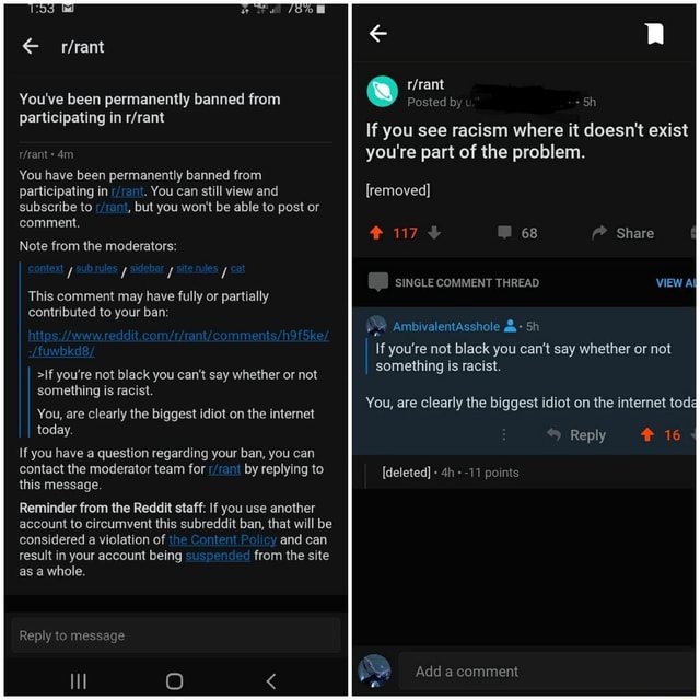 You've been permanently banned from participating in You have been ...