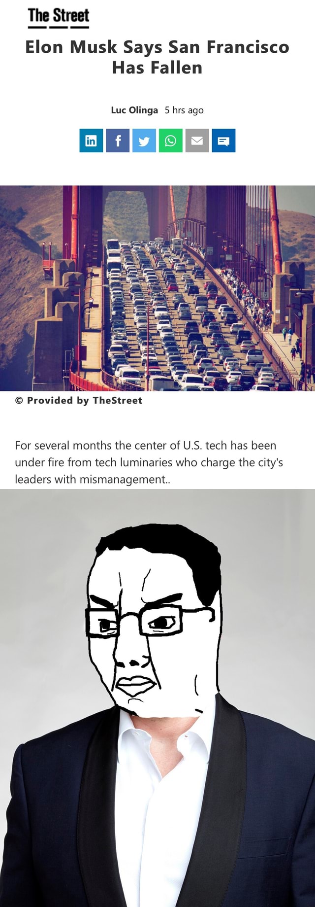 The Street Elon Musk Says San Francisco Has Fallen Luc Olinga 5 hrs ago ...