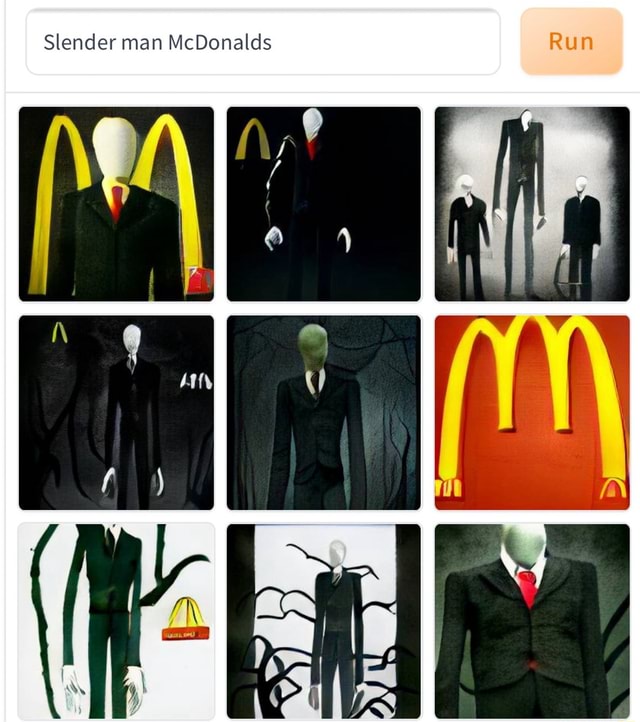 Slender man McDonalds t en I - iFunny