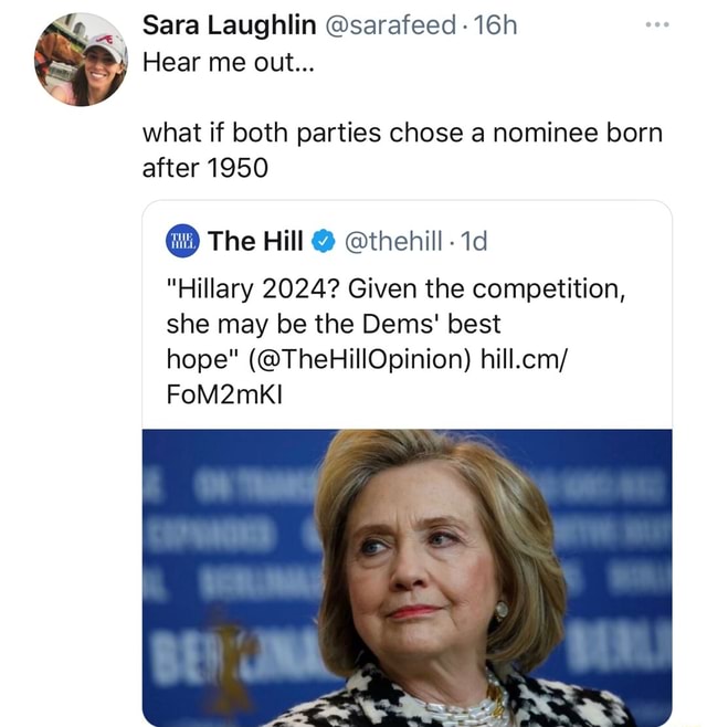 Sara Laughlin @sarafeed - Hear me out... what if both parties chose a ...