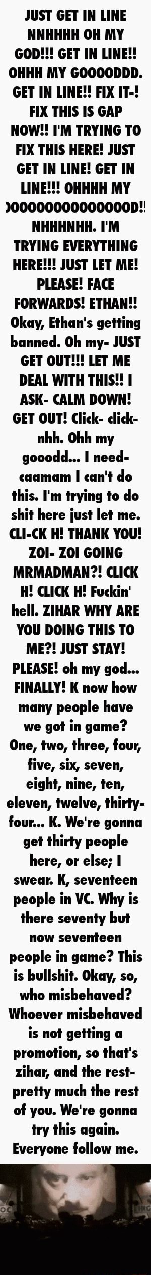 JUST GET IN LINE NNHHHH OH MY GOD!!! GET IN LINE! OHHH MY GOOOODDD. GET ...