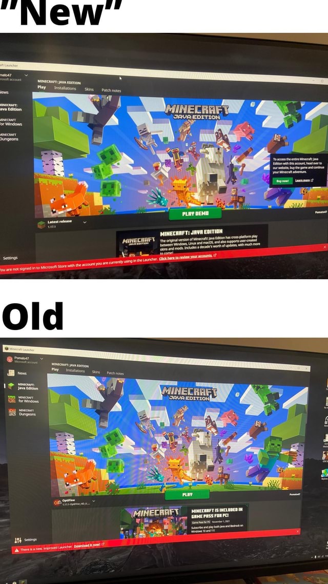 MINECRAFT: JAVA EDITION Play Installation skins__patch notes ava ...