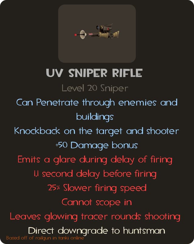 UV SNIPER RIFLE Level 20 Sniper Can Penetrate through enemies and ...