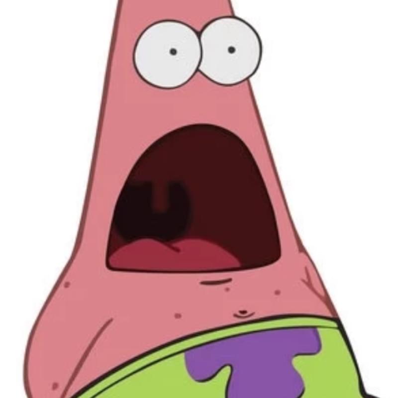 Patrick Star Shocked Face