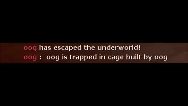 Oog has escaped the underworld! is trapped in cage built by oog - iFunny