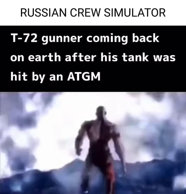 RUSSIAN CREW SIMULATOR T-72 gunner coming back on earth after his tank ...