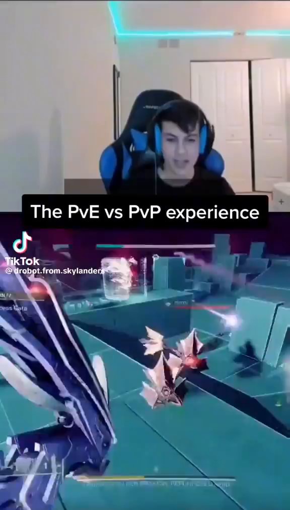 The PvE vs PvP experience Tok robot. from.skylande: - iFunny