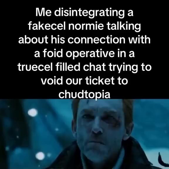 Me disintegrating a fakecel normie talking about his connection with a ...