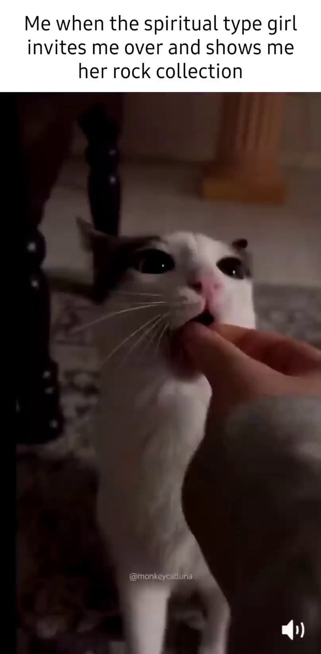 Me when the spiritual type girl invites me over and shows me her rock ...