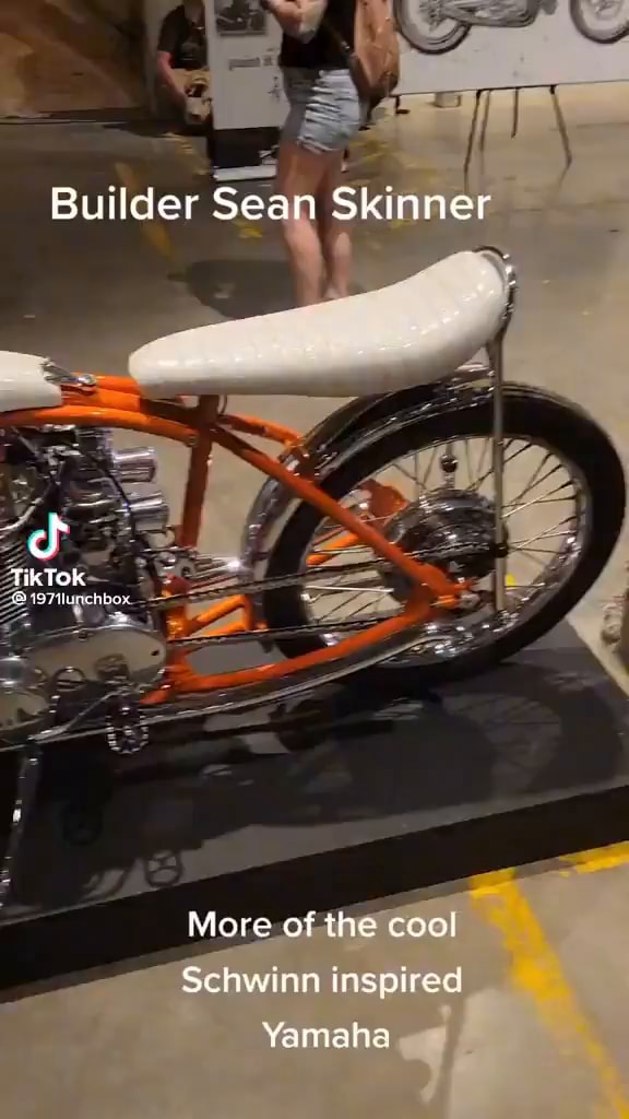 Builder Sean Skinner of Tik Tok niu kitsce More of the cool Schwinn inspired Yamaha - iFunny