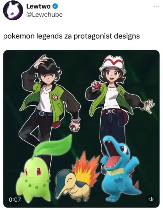 Be pokemon legends za protagonist designs - iFunny