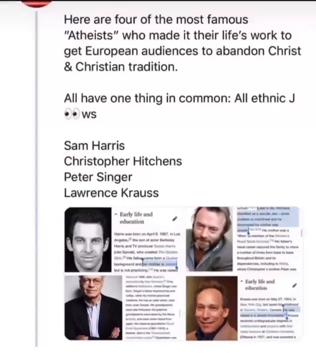 Here are four of the most famous "Atheists" who made it their life's ...