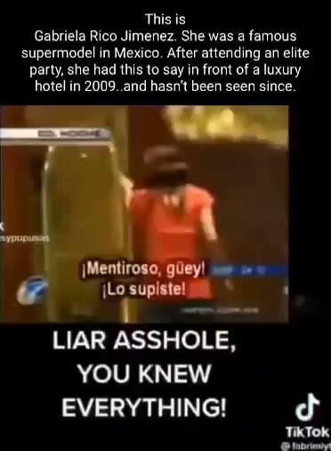 This is Gabriela Rico Jimenez. She was a famous supermodel in Mexico ...