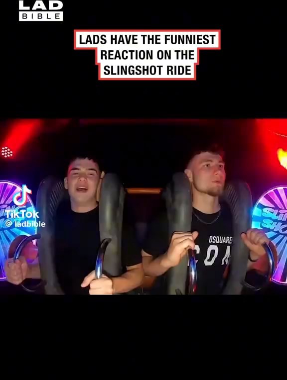 LADS HAVE THE FUNNIEST REACTION ON THE SLINGSHOT RIDE Tik - iFunny