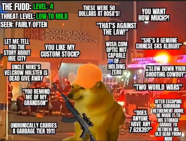 THE FUDD: LEvEL: THESE WERE 50 you wnr THREAT LEVEL: DOLLARS AT HOW ...