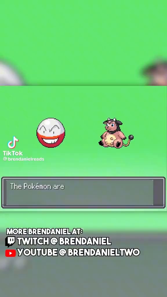 TikTok The Pokemon are MORE BRENDANIEL AT: TWITCH @ BRENDANIEL YOUTUBE ...
