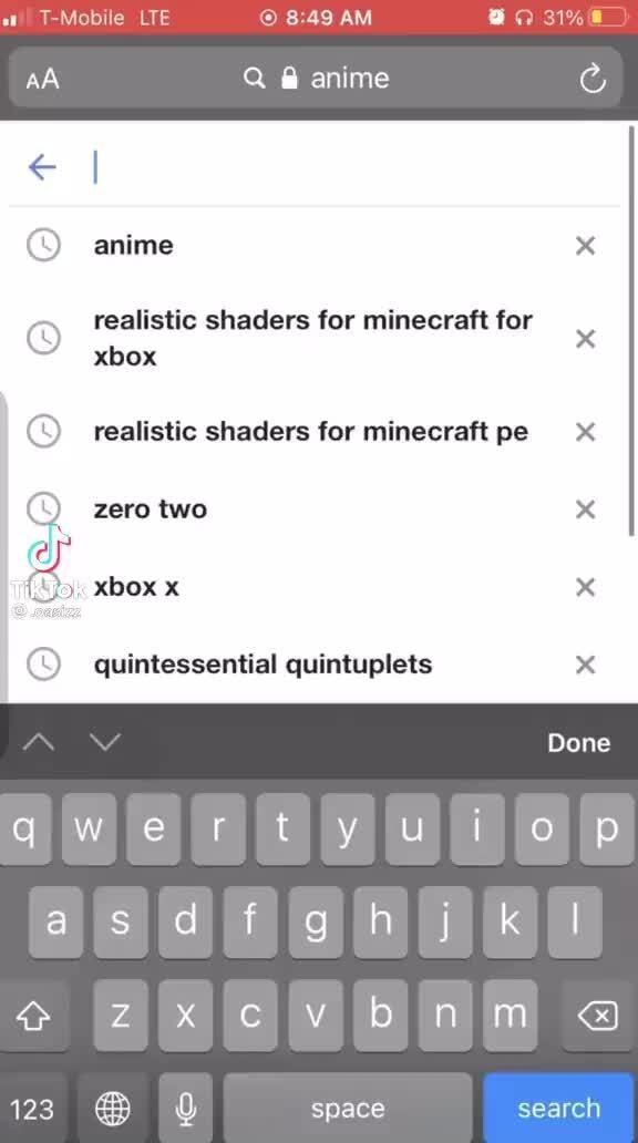 AM AA Q @ anime anime x realistic shaders for minecraft for xbox ...