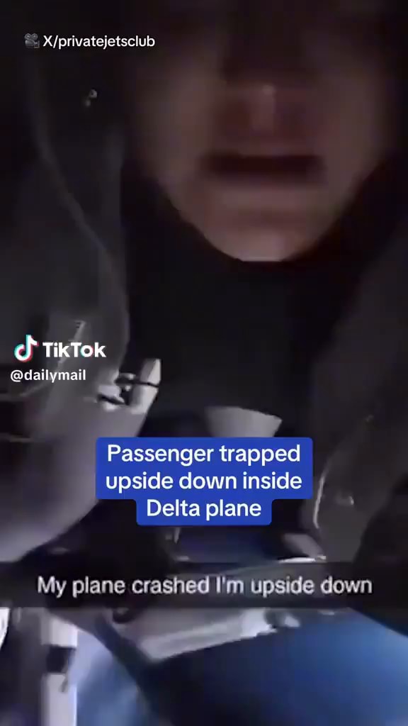 Xyprivatejetsclub TikTok @daiiymail Passenger trapped upside down ...