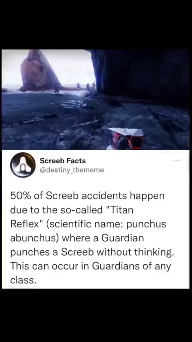 Screeb Facts destiny __thememe 50% of Screeb accidents happen due to ...