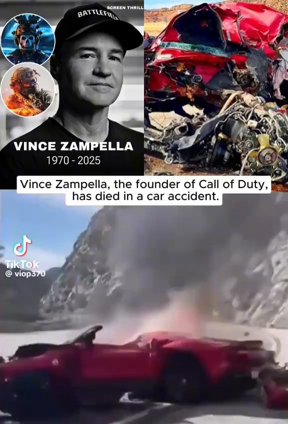 VINCE ZAMPELLA Vince Zampella, the founder of Call of Duty, has died in ...